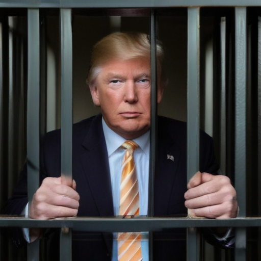 Donald trump behind bars