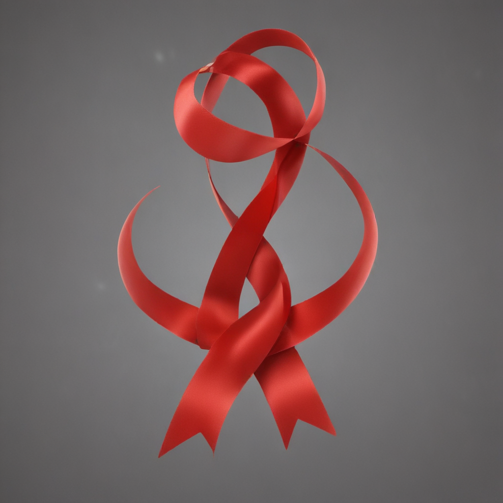 Symbolic Red Ribbon Representing Awareness and Support for Global ...