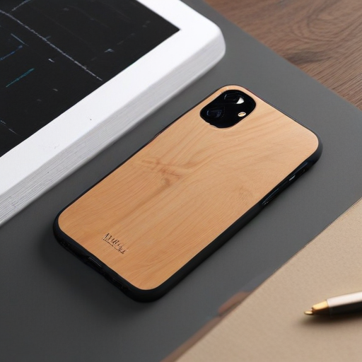 Elegant Wooden Phone Case on a Stylish Workspace with Accessories