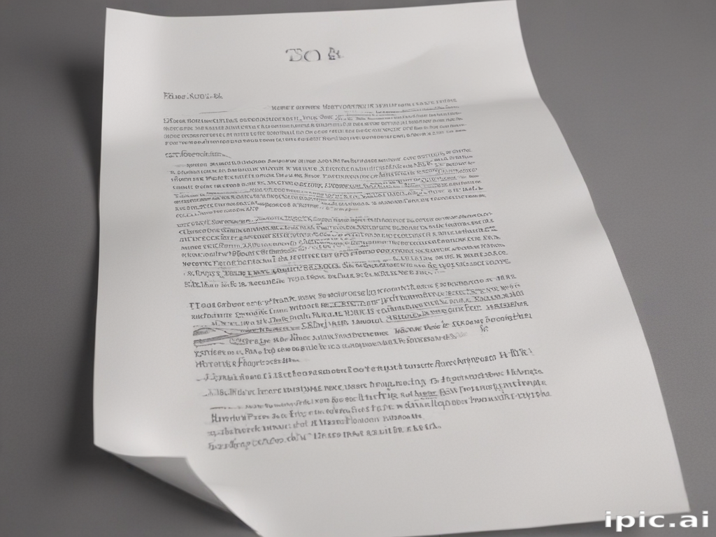 Document Featuring Distorted Text and Unusual Formatting on a White ...