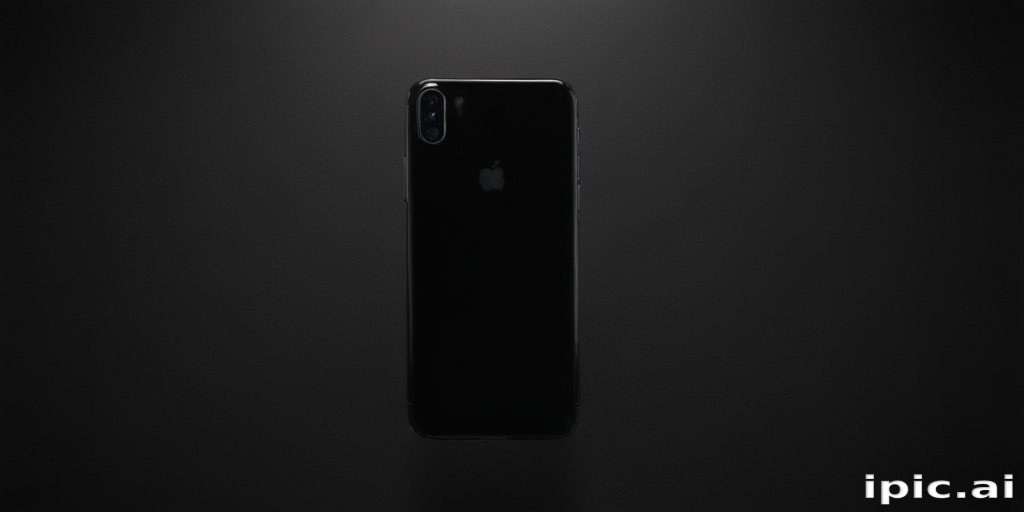 Elegant Black Smartphone Against a Minimalist Dark Background with ...