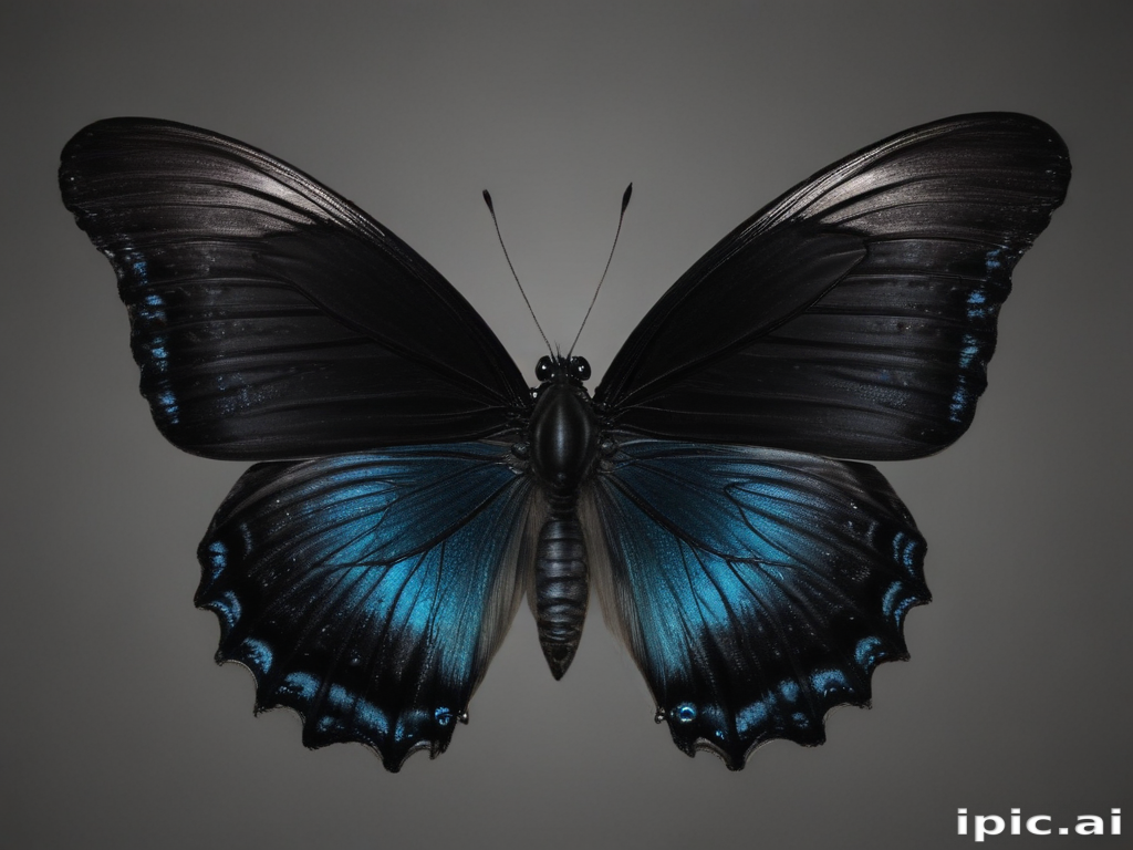 A Stunning Display of Nature's Artistry: A Vibrant Blue Butterfly