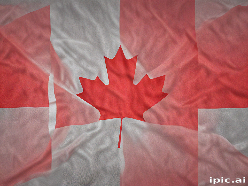 Elegant Display of Canada’s National Flag with a Majestic Maple Leaf