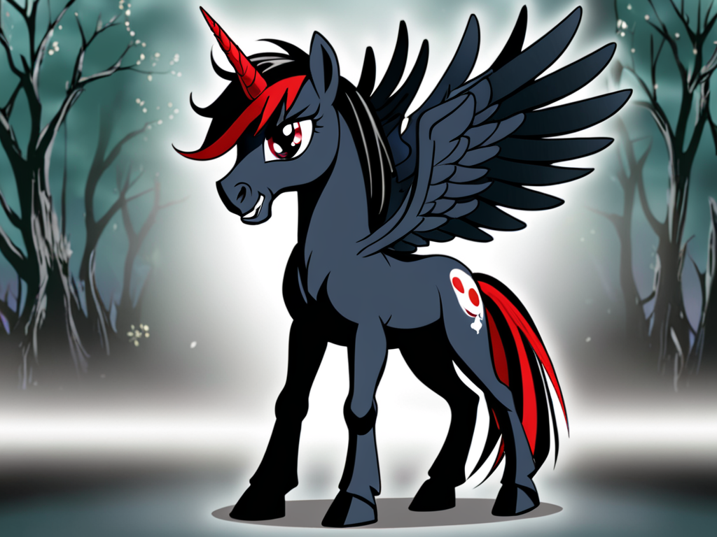 mlp g4 style mare dark alicorn, princess, white markings on face red ...