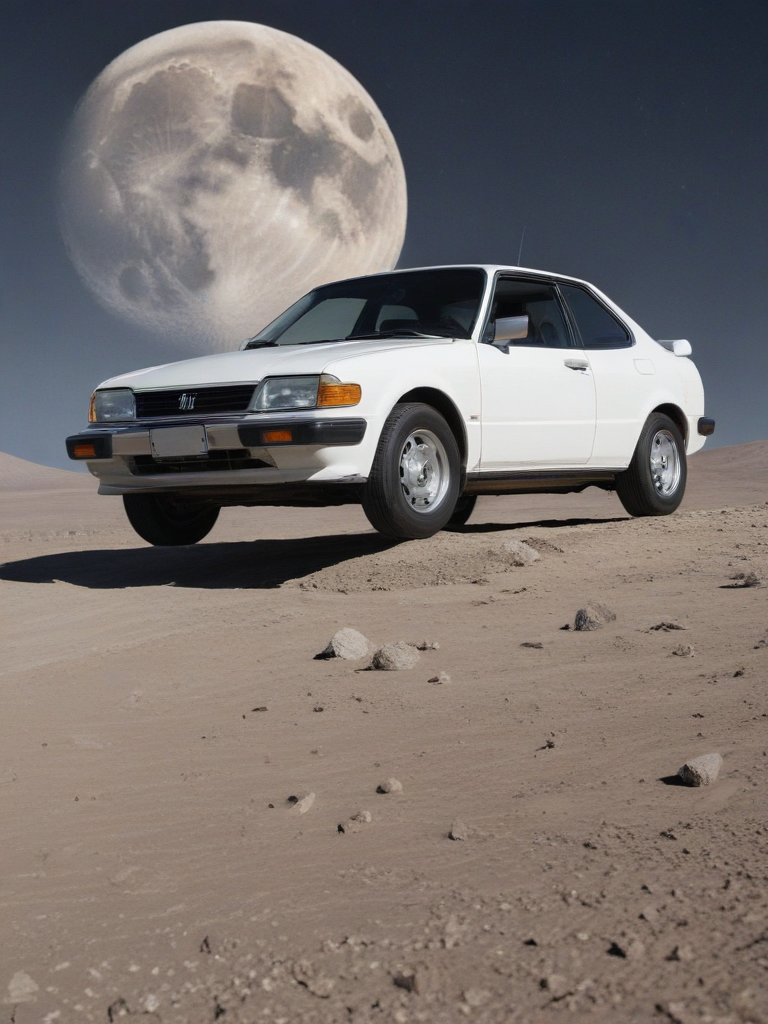honda civic on moon