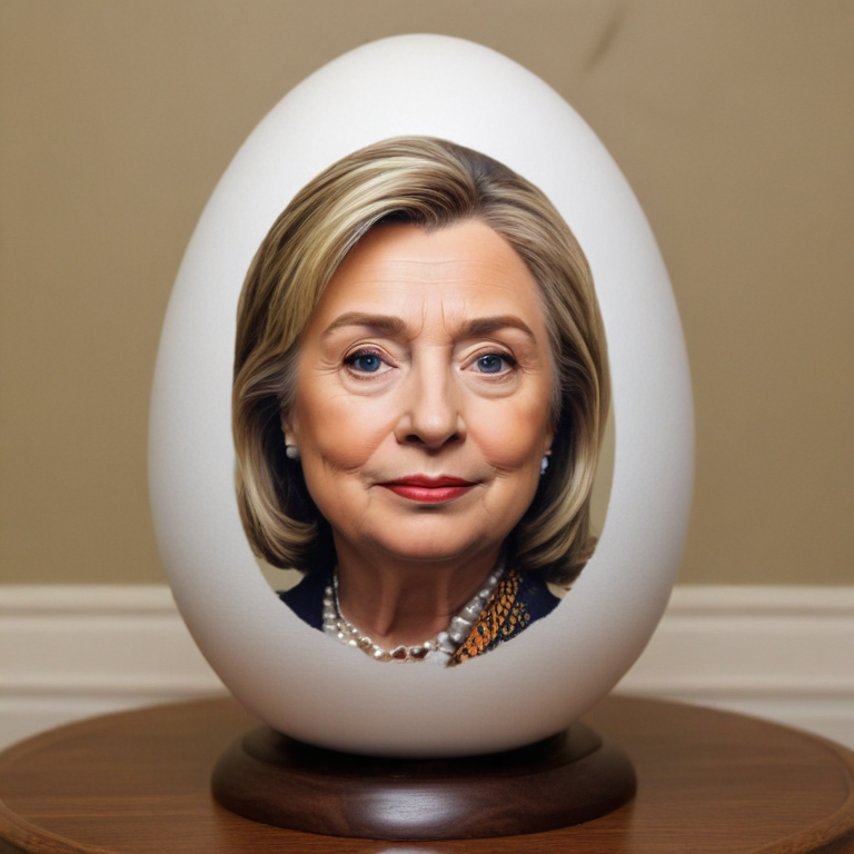 hillary clinton as an egg