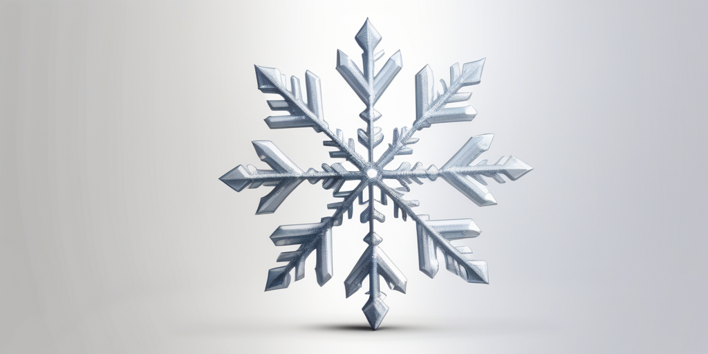 Intricate Three-Dimensional Snowflake Design Against a Soft Gradient ...