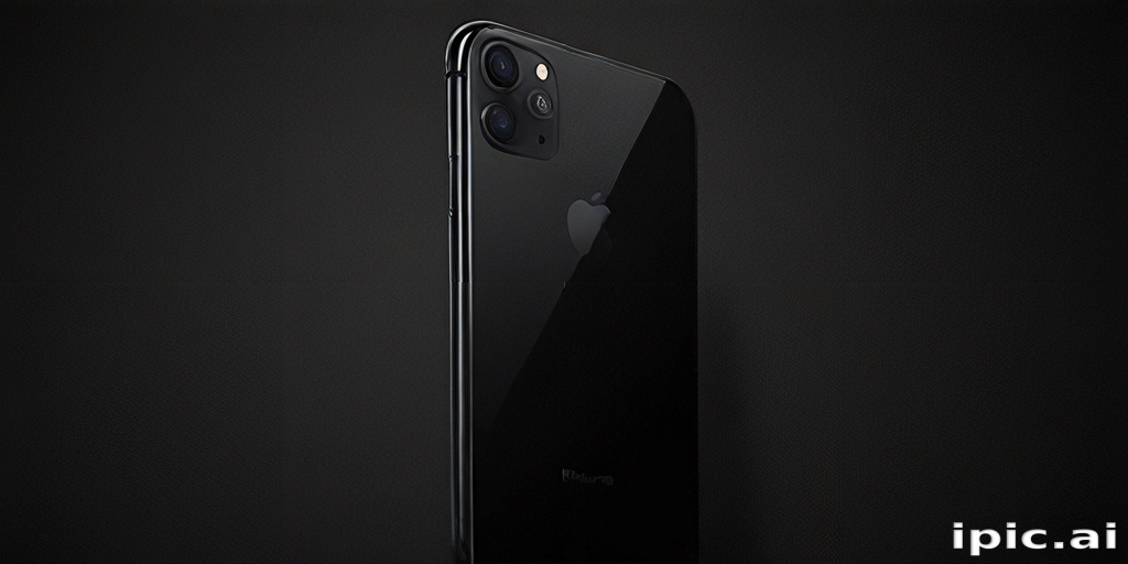 Elegant Black Apple iPhone Showcased Against a Dark Background for ...
