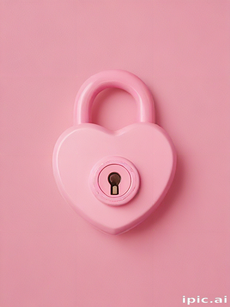 Charming Heart-Shaped Pink Lock Symbolizing Love and Security in ...