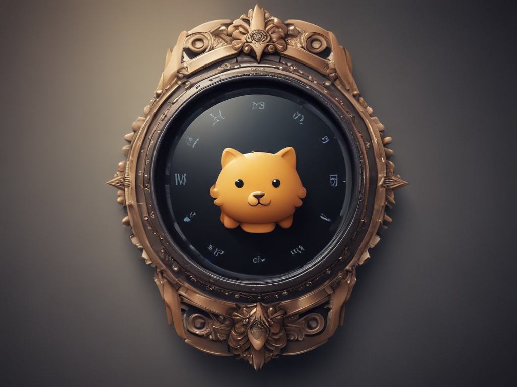 Whimsical Cat-Themed Clock with Intricate Frame and Playful Design Elements