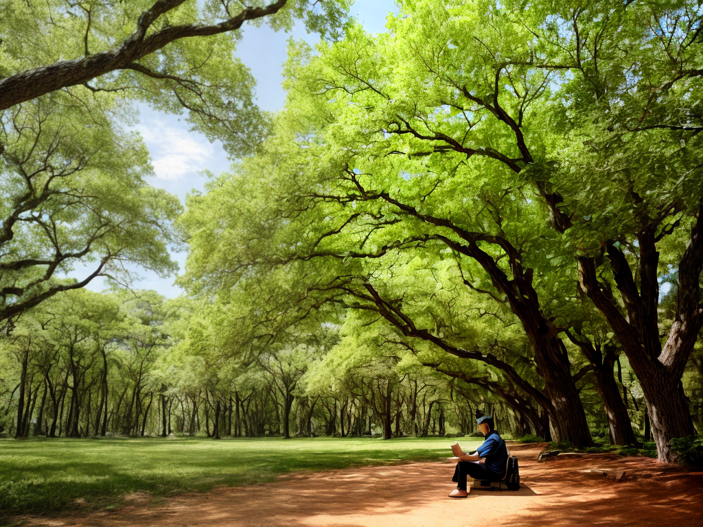 naruto is sitting under a tree