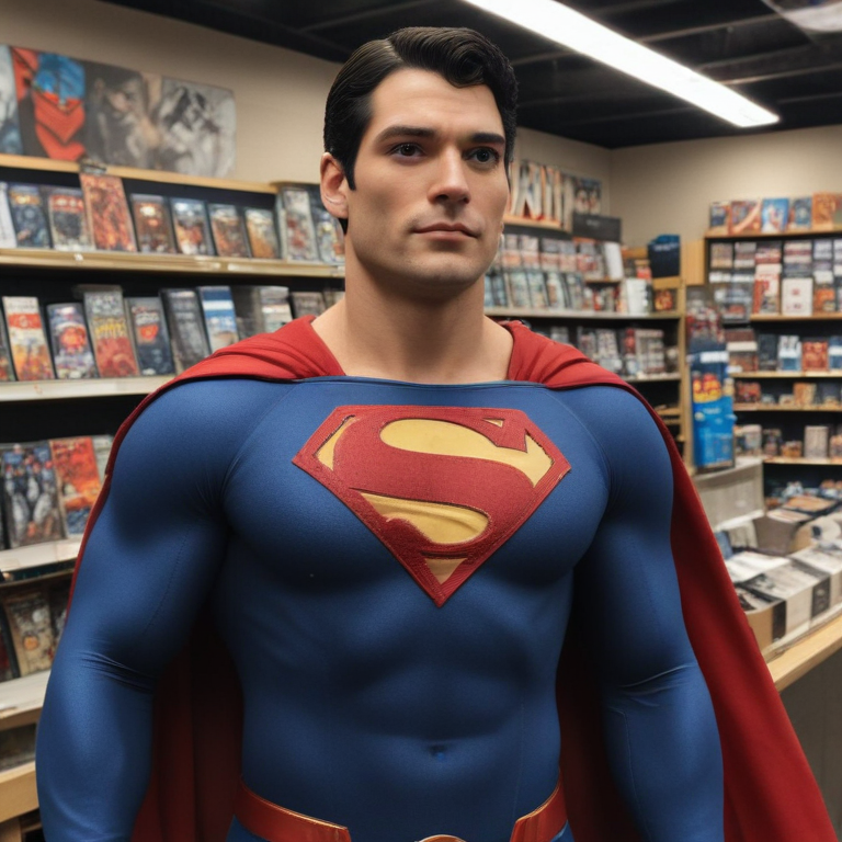 superman working for comic store