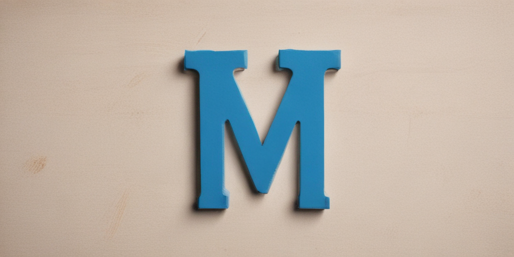 Letter M Blue