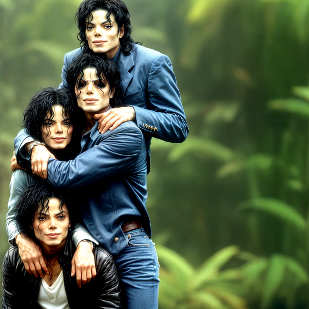 Michael Jackson hugs jung Michael Jackson, jungle paradise