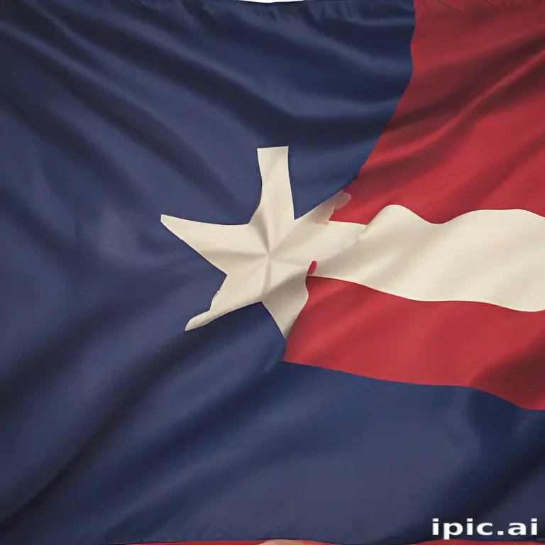 Vibrant Texas Flag Displaying Bold Colors and Iconic Lone Star Emblem