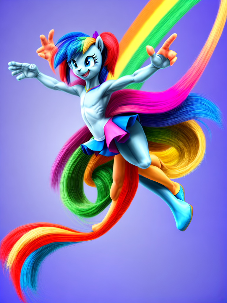 2D Pony Rainbow dash ballet