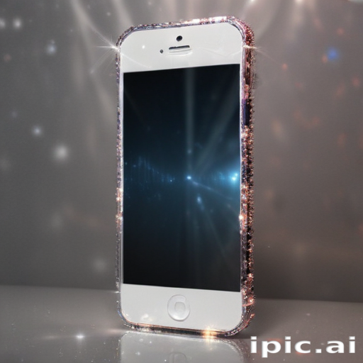 A Glamorous and Sparkling Smartphone Displaying a Sleek, Modern Design.