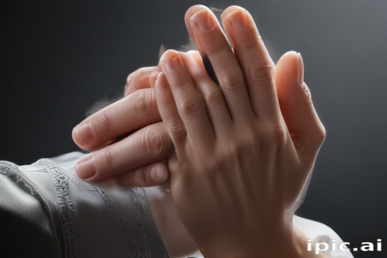 Two Hands Gently Touching, Symbolizing Connection and Unity in Human ...