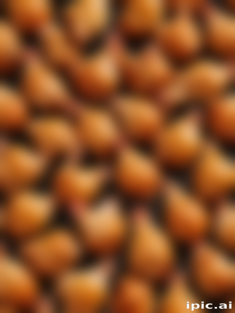 A Close-Up View of Beautifully Arranged Golden Brown Food Items on a ...