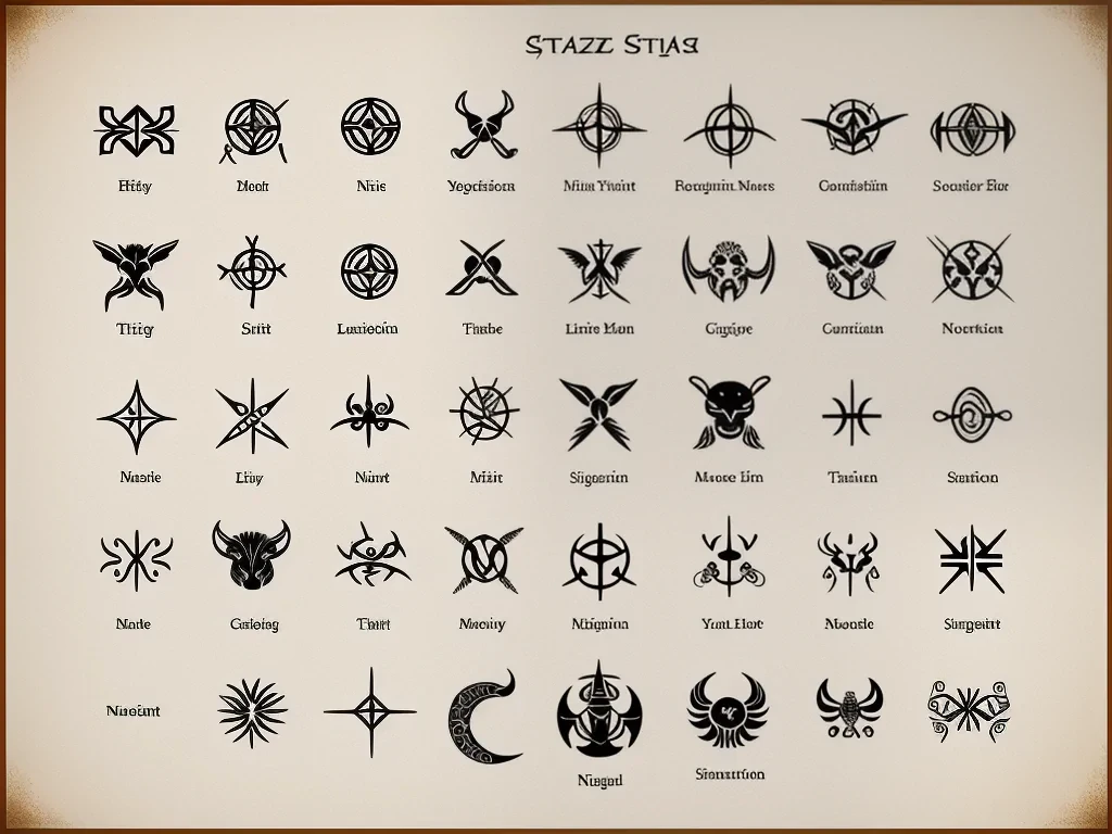 Collection of Unique Symbols and Glyphs Representing Various Cultures ...