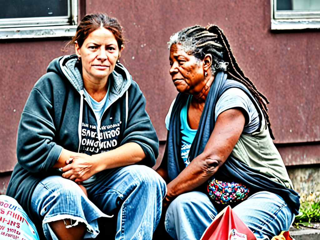 Homeless women with kids