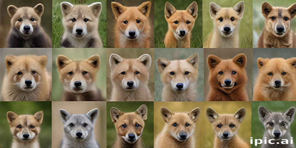 Adorable Collage of Various Fox Kits Displaying Diverse Colors and ...