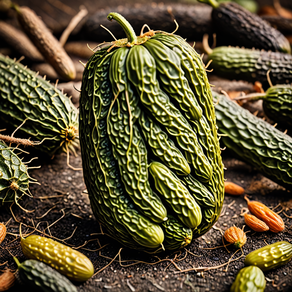 A cursed hairy pickle, sickeningly detailed