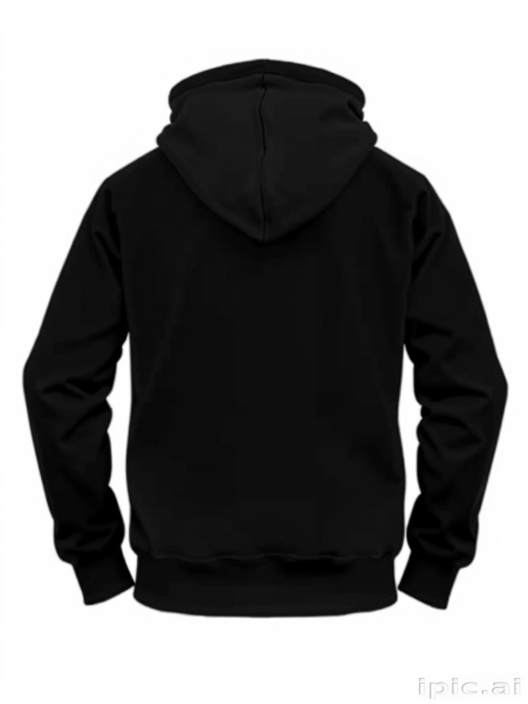 Stylish Black Hoodie Design with a Classic Back View for Fashion Lovers