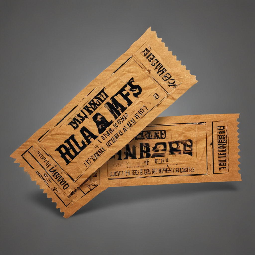 Vintage Style Ticket Design Featuring a Unique Event and Performance Theme