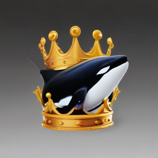killer whale with crown logo form