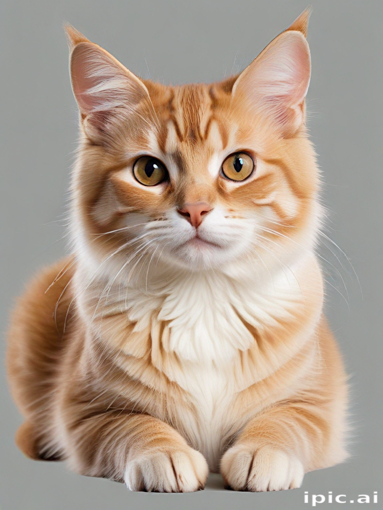 A Majestic Ginger Cat with Striking Eyes and Fluffy Fur.