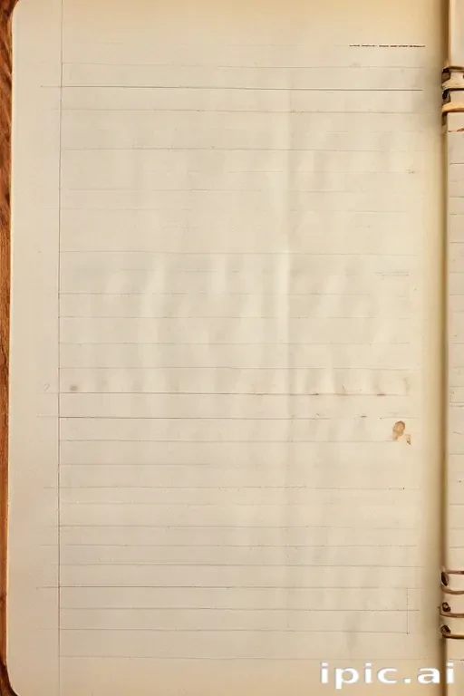 Blank Journal Page Ready for Thoughts, Ideas, and Creative Expressions