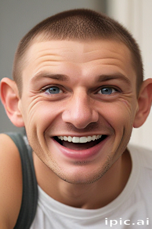 Cheerful Young Man Beaming with Happiness and Confidence in a Bright ...