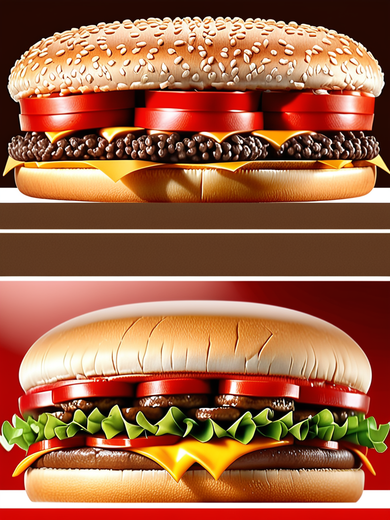 Deliciously Layered Burgers Showcasing Fresh Ingredients and ...