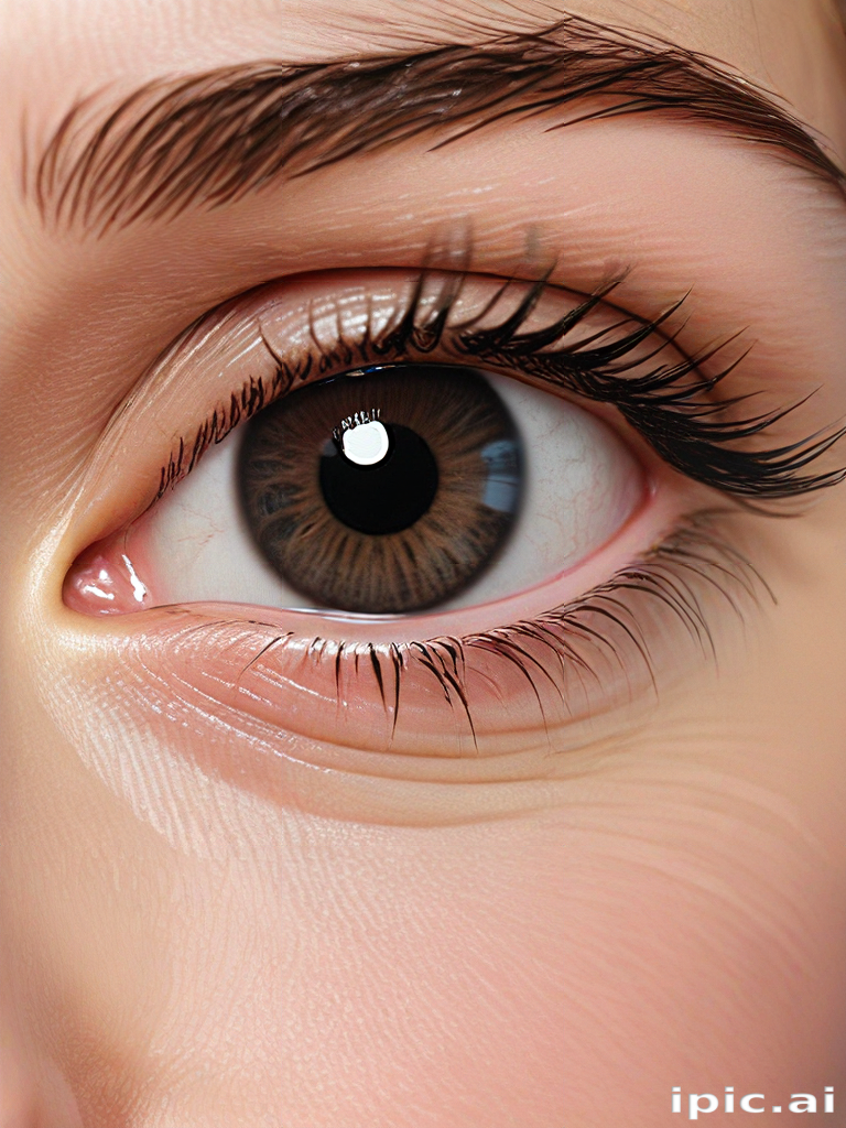 A Close-Up of a Beautiful Human Eye with Intricate Details and Textures.