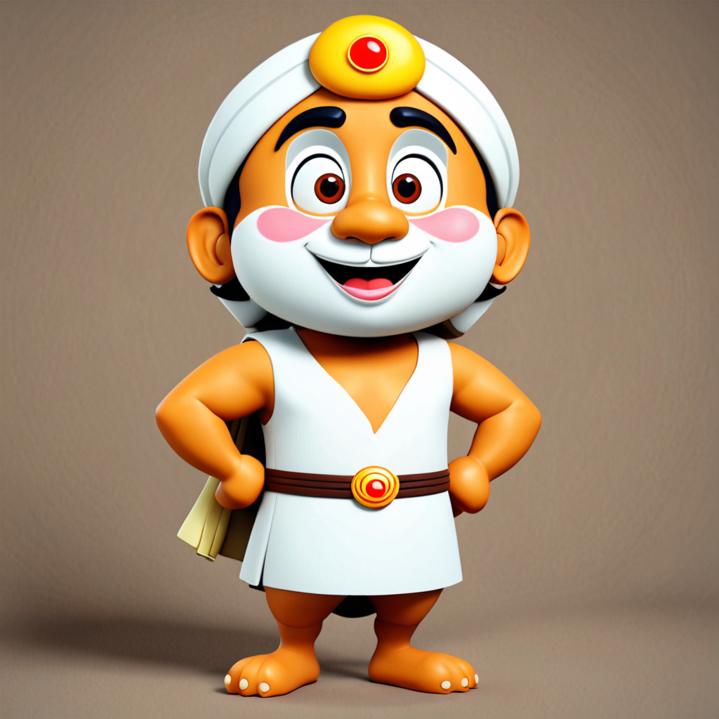 Dahi puri animated character