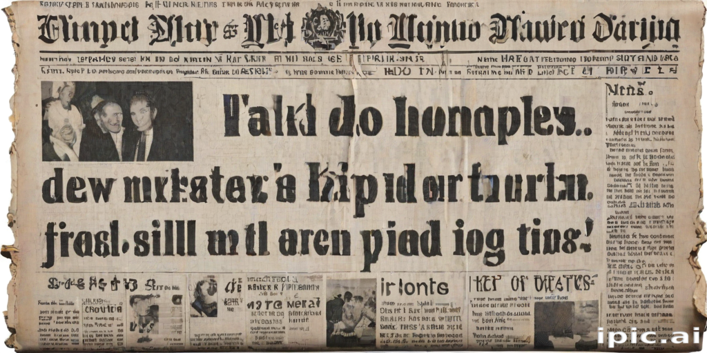 Vintage Newspaper Headline Discussing Local Events and Community News ...