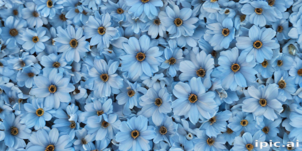 A Beautiful Array of Delicate Blue Flowers in Full Bloom.