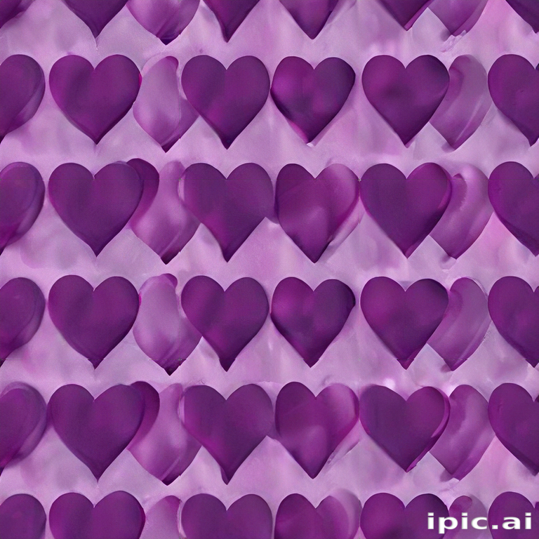 Vibrant Purple Hearts Pattern Creating a Playful and Romantic Atmosphere