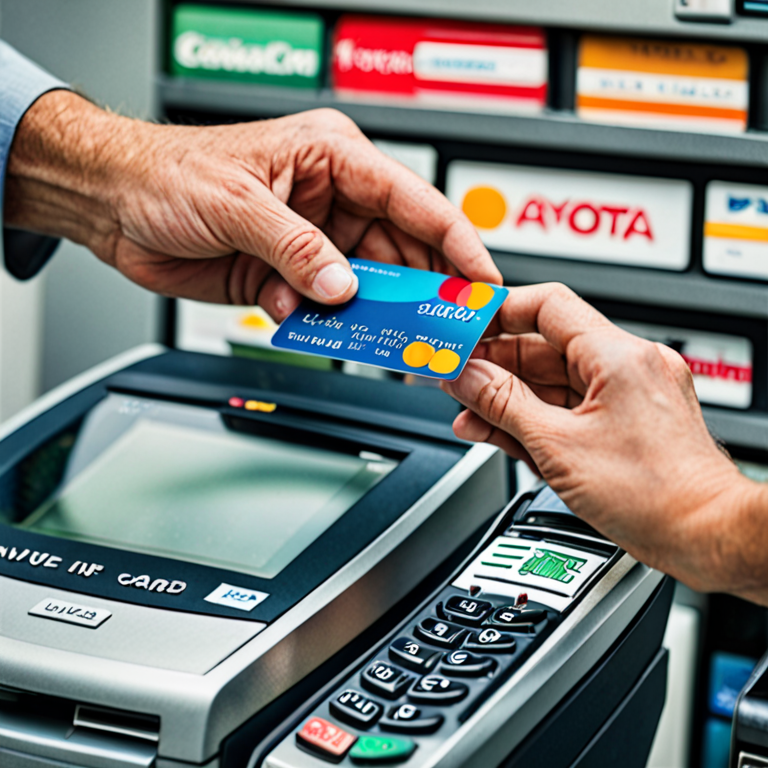 customer paying with credit card