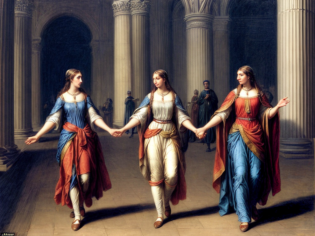 Hypatia of Alexandria with her father at the museum