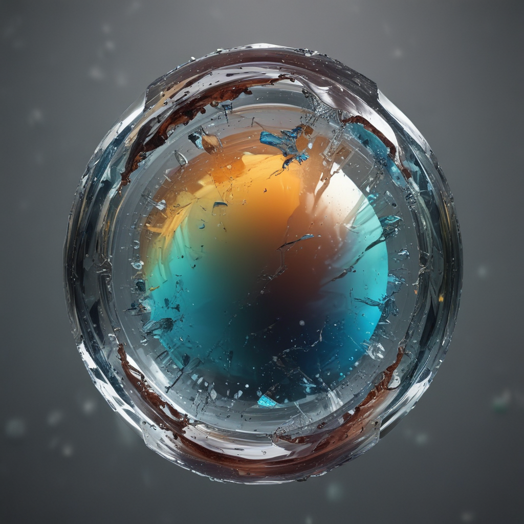 Intricate Glass Sphere Capturing Vibrant Colors and Unique Textures Within