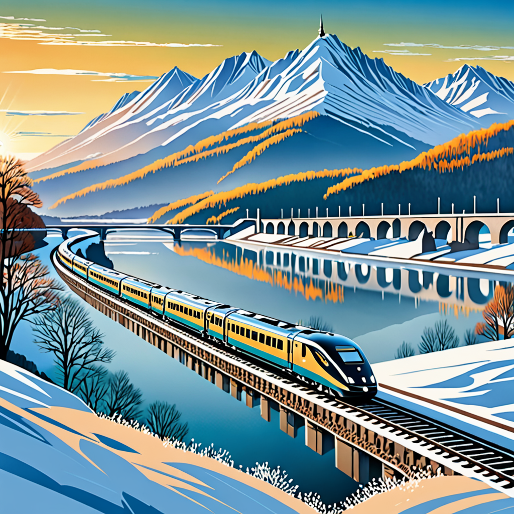 Art deco streamline railway modern high speed train corporation poster ...