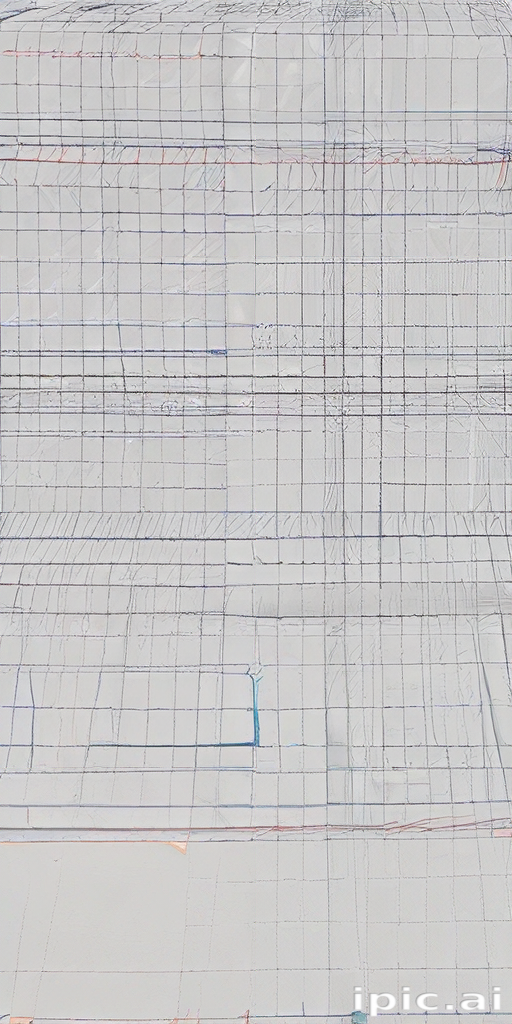 Abstract Geometric Patterns Creating a Complex Grid Design on White Surface