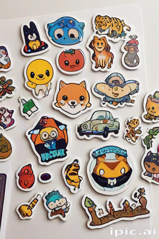 A Colorful Collection of Cute Stickers Featuring Adorable Animals and ...
