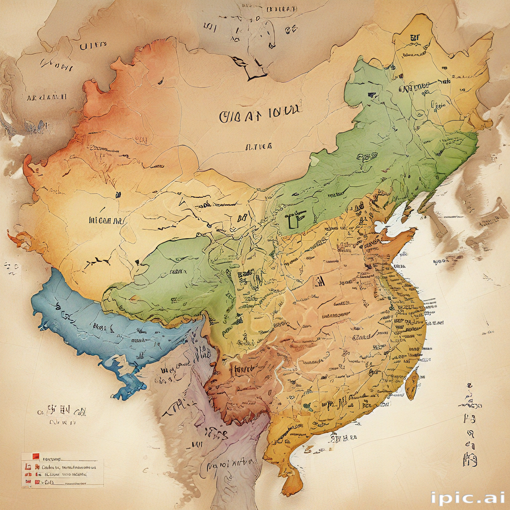 Detailed Map of China Showcasing Regional Divisions and Geographic Features