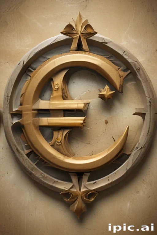Artistic Representation of the Euro Symbol Surrounded by Elegant ...
