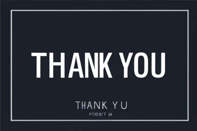 Expressing Gratitude: A Creative Thank You Message in Bold Typography