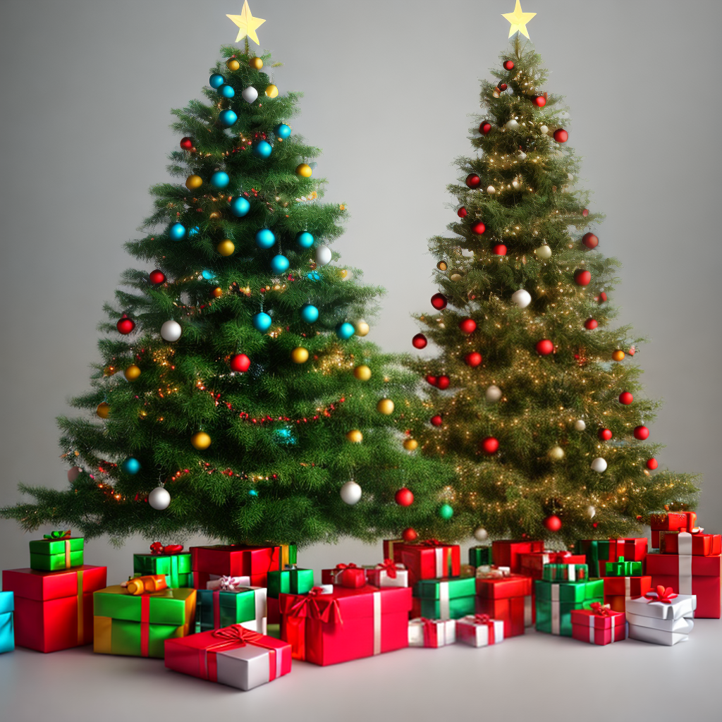 Realistic Beautiful Christmas city