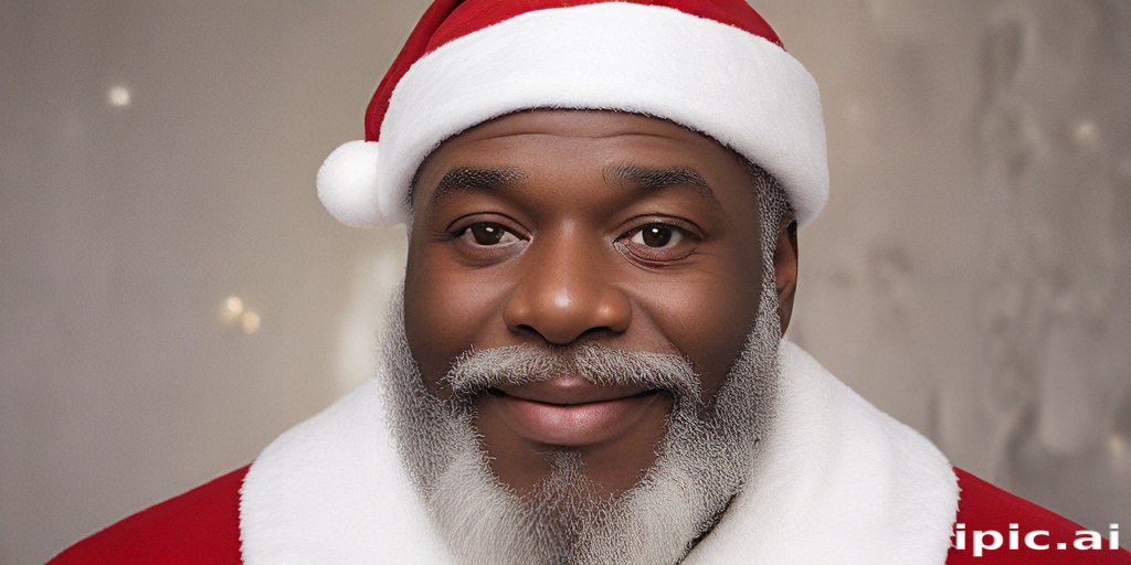 Joyful Man in Santa Claus Outfit Spreading Holiday Cheer and Smiles